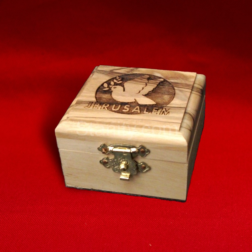 Lasered Jewelry Dove Box - Bethlehem Wood Crafts