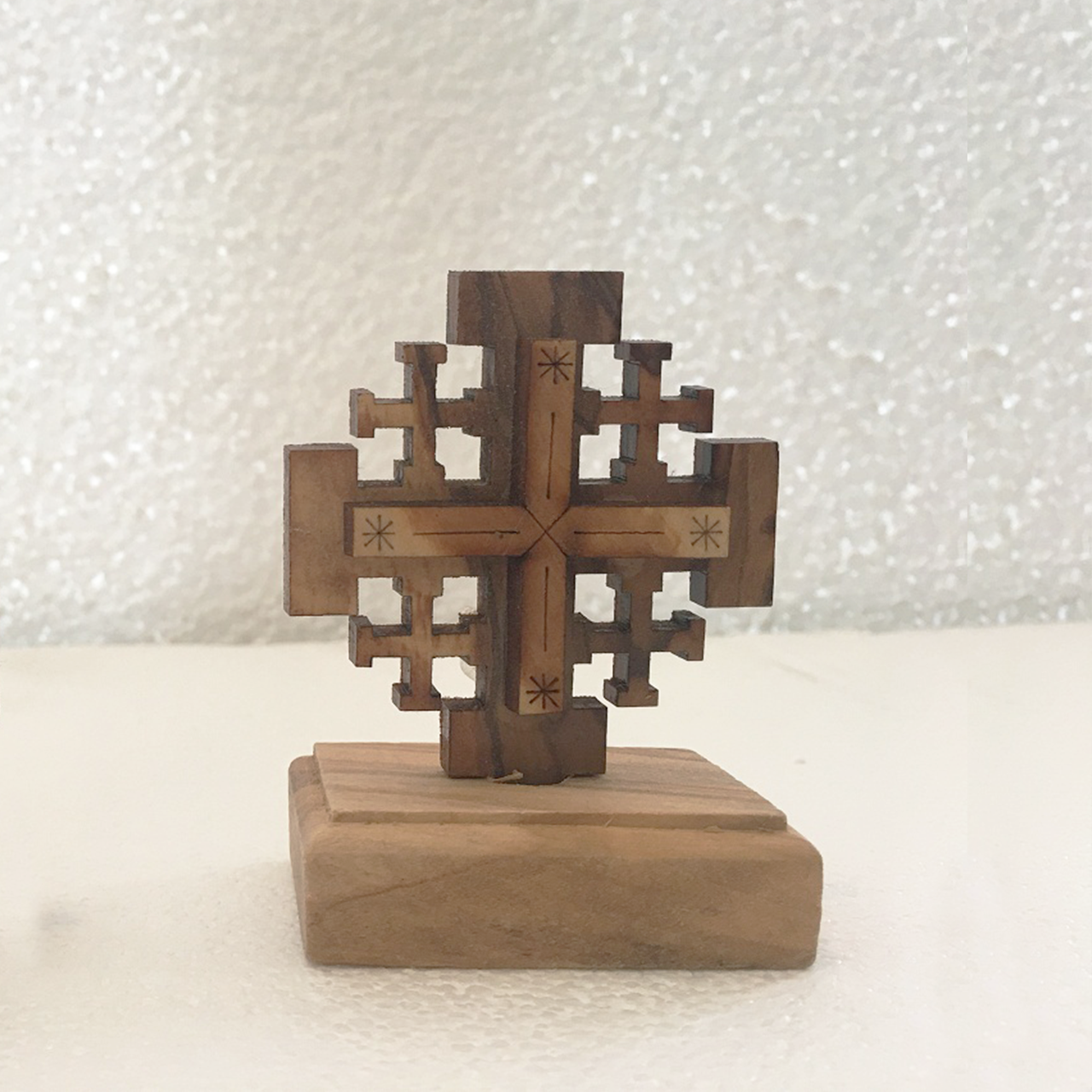 Rectangle Base Jerusalem Cross - Bethlehem Wood Crafts